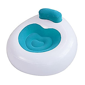 Toyvian Camping Couch Inflatable Couch Air Sofa Foldable Lazy Lounger Portable Blow Up Bean Bag Camping Furniture for Beach Backyard Lakeside Beach Camping Picnics Blue Lazy Sofa