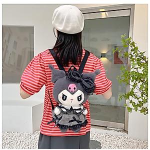 Mxcostume Cute Cartoon Plush Kuromi Backpack Anime Kawaii Bag (Style-4), One Szie