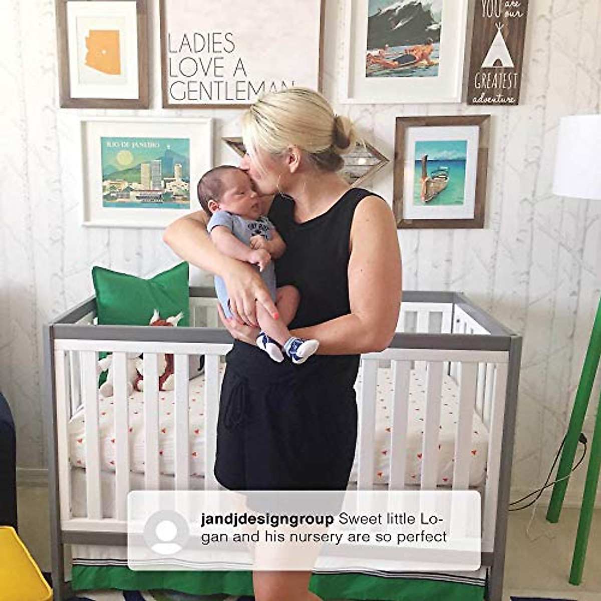 Delta Children Tribeca 4-in-1 Baby Convertible Crib, Midnight Grey