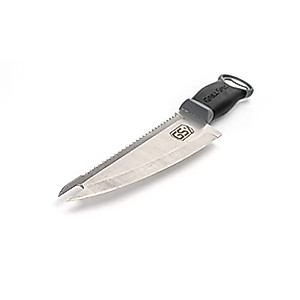 VIPER Grill Utility Knife - 8 inch High Carbon Stainless Steel Chef Knife Bread Knife Meat Turner Bottle Opener with Sheath Grilling Gifts for Dad Men