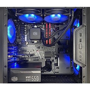 AVGPC Q-Box Series Gaming PC, 4.6 GHz Max Boost AMD Ryzen 7 5700G 8-Core, 16-Thread CPU with Radeon Graphics, 240mm Liquid Cooler, 16GB DDR4 500SSD, Windows 10 AC WiFi