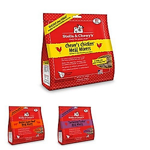 Product Title: Stella & Chewy's Freeze-Dried Raw Chewy's Chicken Meal Mixers Dog Food Topper, 8 oz. Bag