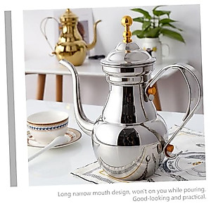 CIYODO Coffee Filter Kettle Kettle Espresso Ground Hand Drip Coffee Kettle Coffee Tea Kettle Coffee Delicate Coffee Kettle Tea Kettles Teapot Stainless Steel Silver