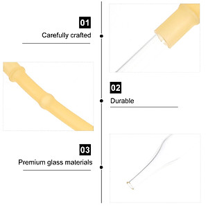 iplusmile 4pcs Alkaline Burette Glass Dropper Lab Liquid Transfer Pipette with Hose Labs Alkaline Burette Replacement Part for Home Shop