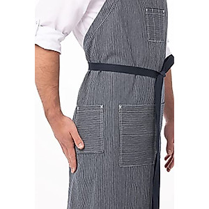 Chef Works Unisex Portland Chefs Bib Apron, Indigo Blue, One Size