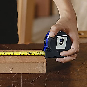 SALI Tape Measure Metric with Fractions Measuring Easy Read Millimeter Telescoping Tape Retractable Engineer Scale Tape Measure Metric and Inches （25Ft/7.5m*25mm）