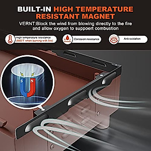 Wind Guards for Blackstone 36 Inch Griddle, Blackstone Griddle Accessories Fit for Blackstone Grill, Stainless Steel Magnetic Wind Screen, Compatible with Rear Grease Cup, Hood and Side Shelf (Black)