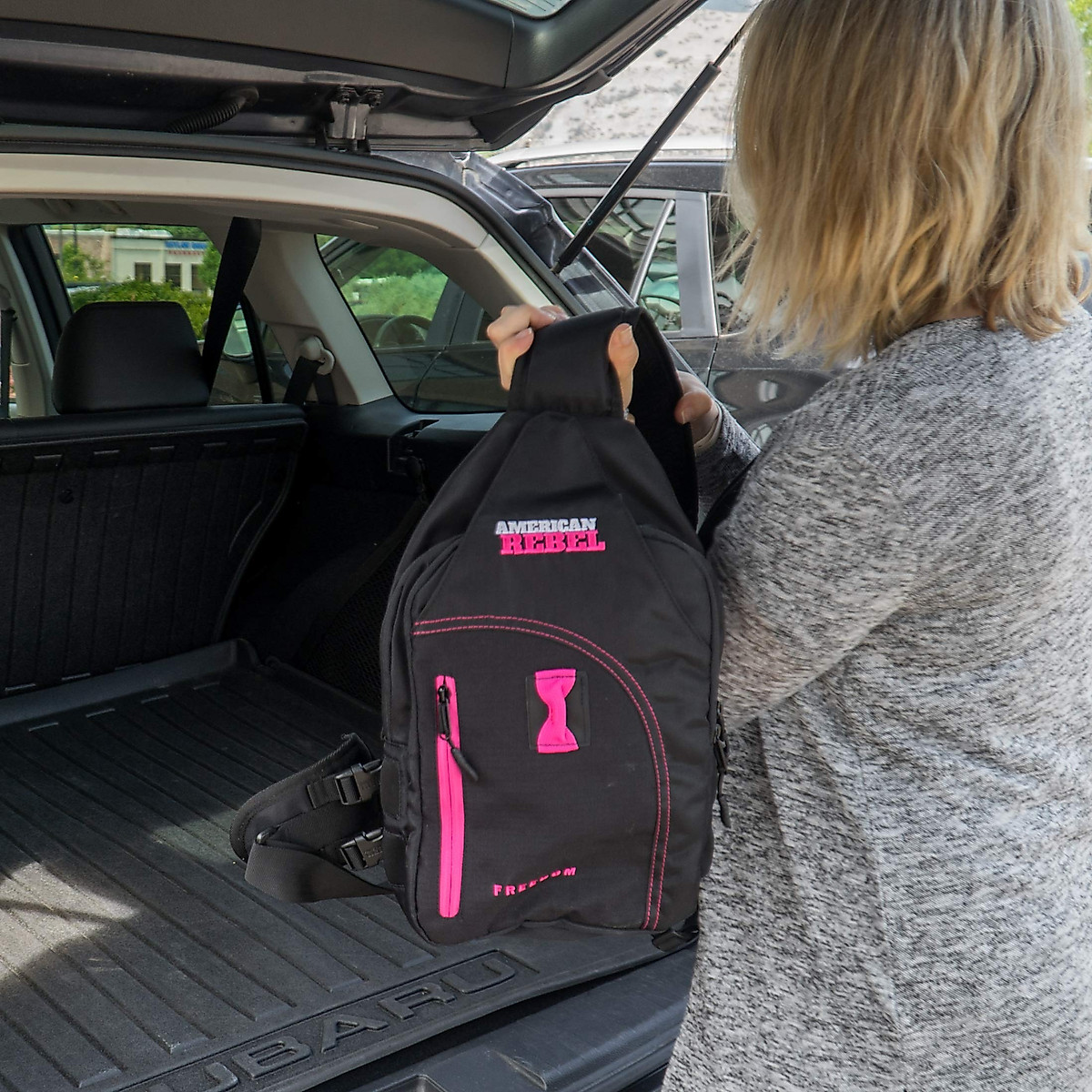 Concealed Backpack Holster for Men and Women, American Rebel Small Freedom Concealed Carry Backpack - Black/Grey