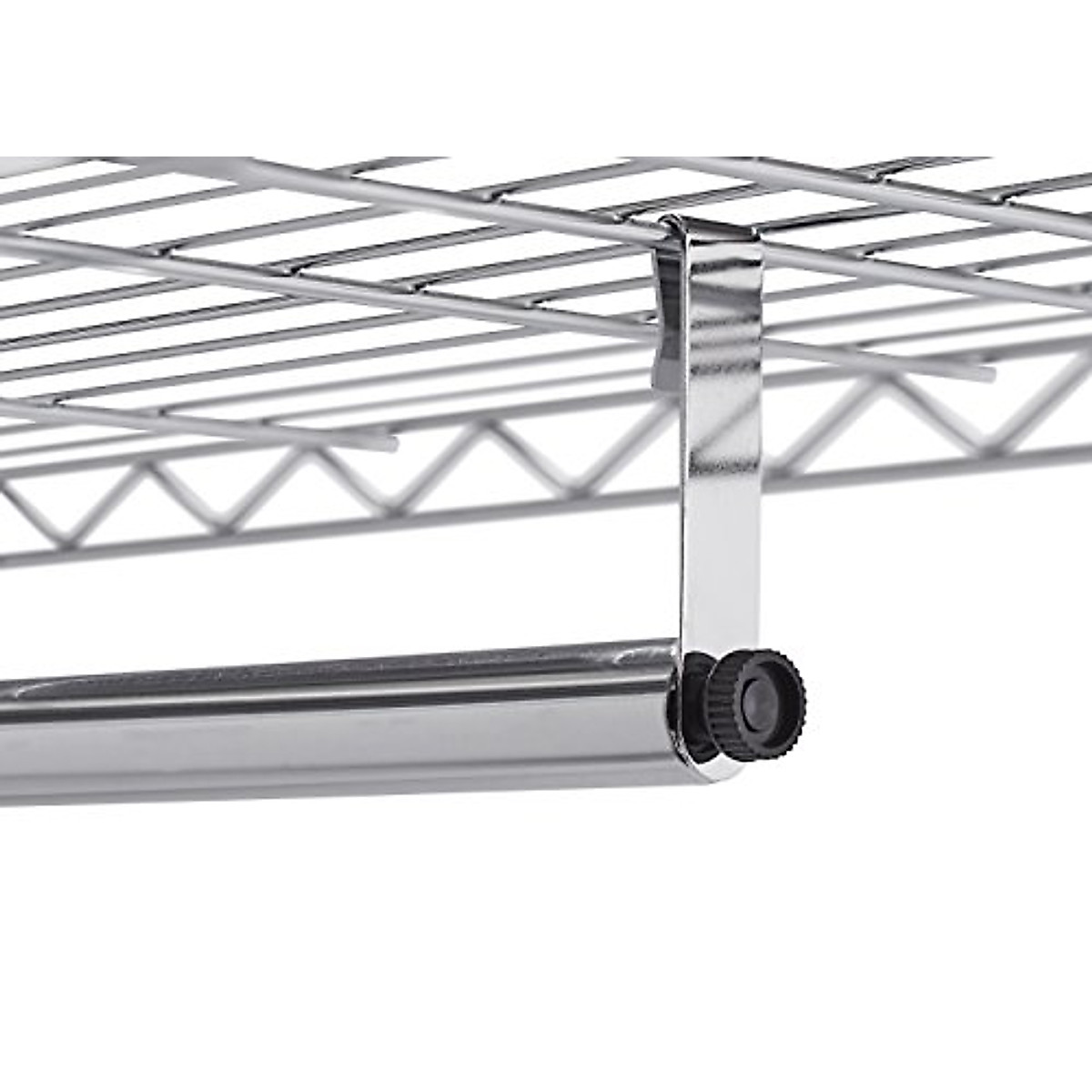 TRINITY EcoStorage Rolling Garment Rack with Shelves Hooks for Clothing Storage for Bedroom, Closet Organization, Entryway, and More, Chrome, 41” W x 14” D x 76” H