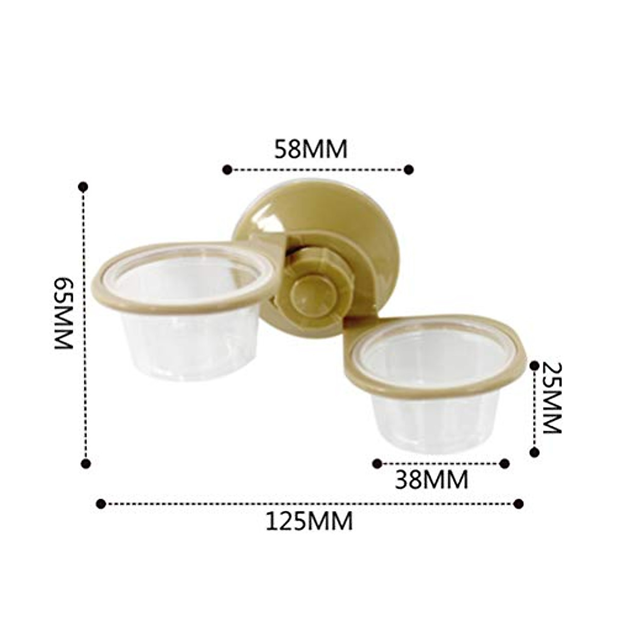 balacoo Pet Feeder Fixed Type Reptile Feeder Safety Hanging Food Feeder Bowl Basin Feeder for Chameleon Tortoise Gecko Iguana Lizard (Double Bowl) Pet Food