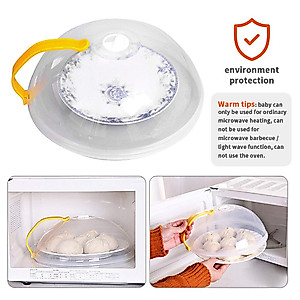 2 Pack Large Microwave Splatter Cover, Transparent Cover, Microwave Plate Cover Lid with Handle and Adjustable Steam Vents Holes Keeps Microwave Oven Clean