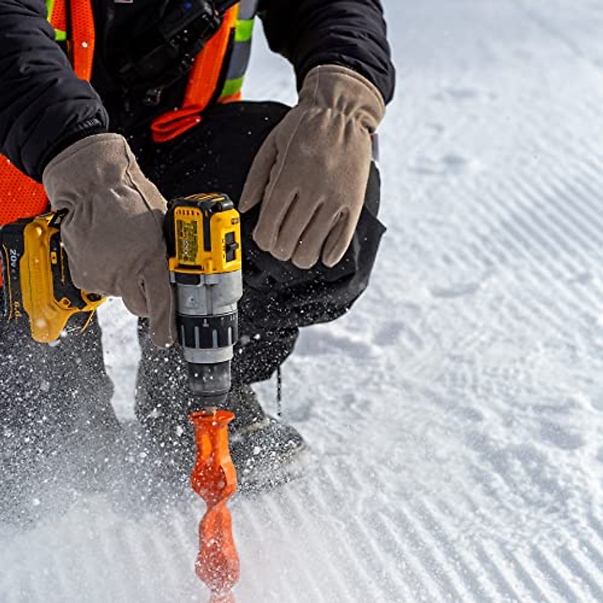 Wells Lamont Men's Lined HydraHyde Winter Leather Work Gloves, Large (Wells Lamont 1196), Saddle tan