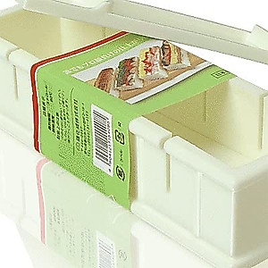 JapanBargain 3254, Japanese Sushi Press Boxed Sushi Mold Sushi Maker Rice Ball Mold Plastic Oshizushi Press Oshizushihako 5-Cuts, Made in Japan