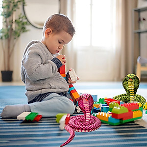 refavor Snake Stuffed Animals - 31.5" Large Cobra Snake Plushies Toy Gifts Realistic Snake Plush Toys Cobra Snake Stuffed Animals Prank Props Animal Party Decorations Favors Gifts(Yellow)