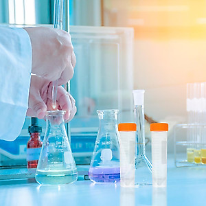 iplusmile Centrifuge Tubes Plastic Vial, 50ml Polypropylene Centrifuge Tube Flat-Bottom Tube Containers with Screw Cap for Laboratory Lab School Educational, 50pcs