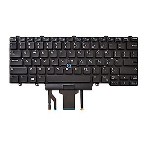 SUNMALL Backlit Keyboard Replacement Compatible with Dell Education（Latitude ） E5450 E5470 E5480 E7450 P40G E7470 E7480,Latitude 14 5480 5488 5490 5491 7480 7490 with Pointer US Layout