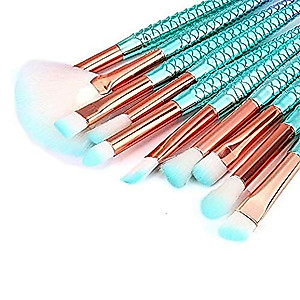 Makeup Brushes Set 11pcs 3D Mermaid Makeup Brush Cosmetic Brushes Eyeshadow Eyeliner Blush Brushes