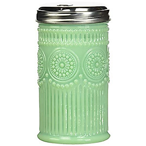 Tablecraft Sugar Shaker with Stainless Steel Top, 3.0625" x 5.75", Green