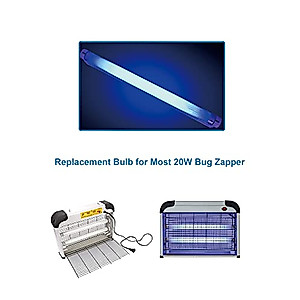 2 Pack Bug Zapper Replacement Light Bulb 10W for 20W Indoor Bug Zapper, BL T8 F10W Light Tube Compatible with Aspectek, Liba and Other 20W Mosquito Zapper Lamp
