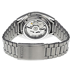 SEIKO 5 Mens Automatic Watch SNXS79 with Black Dial and Silver Stainless Steel Bracelet