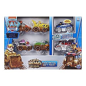 Paw Patrol, True Metal Off-Road Gift Pack of 6 Collectible Die-Cast Vehicles, 1:55 Scale