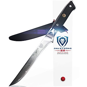 Dalstrong Shogun Series 12" Slicing & Carving Knife - Granton Edge Bundled with the Shogun Series 6" Boning Knife - Japanese AUS-10V - BBQ Knife Bundle
