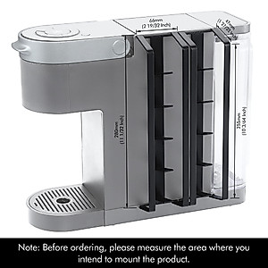 KES Coffee Pod Holder for Keurig, Side Mount Coffee Pod Holder Adhesive, Sturdy Metal K Cup Organizer and Storage, Matte Black, 2 Pack/For 10 K Cups, KCPH500-BK-P2