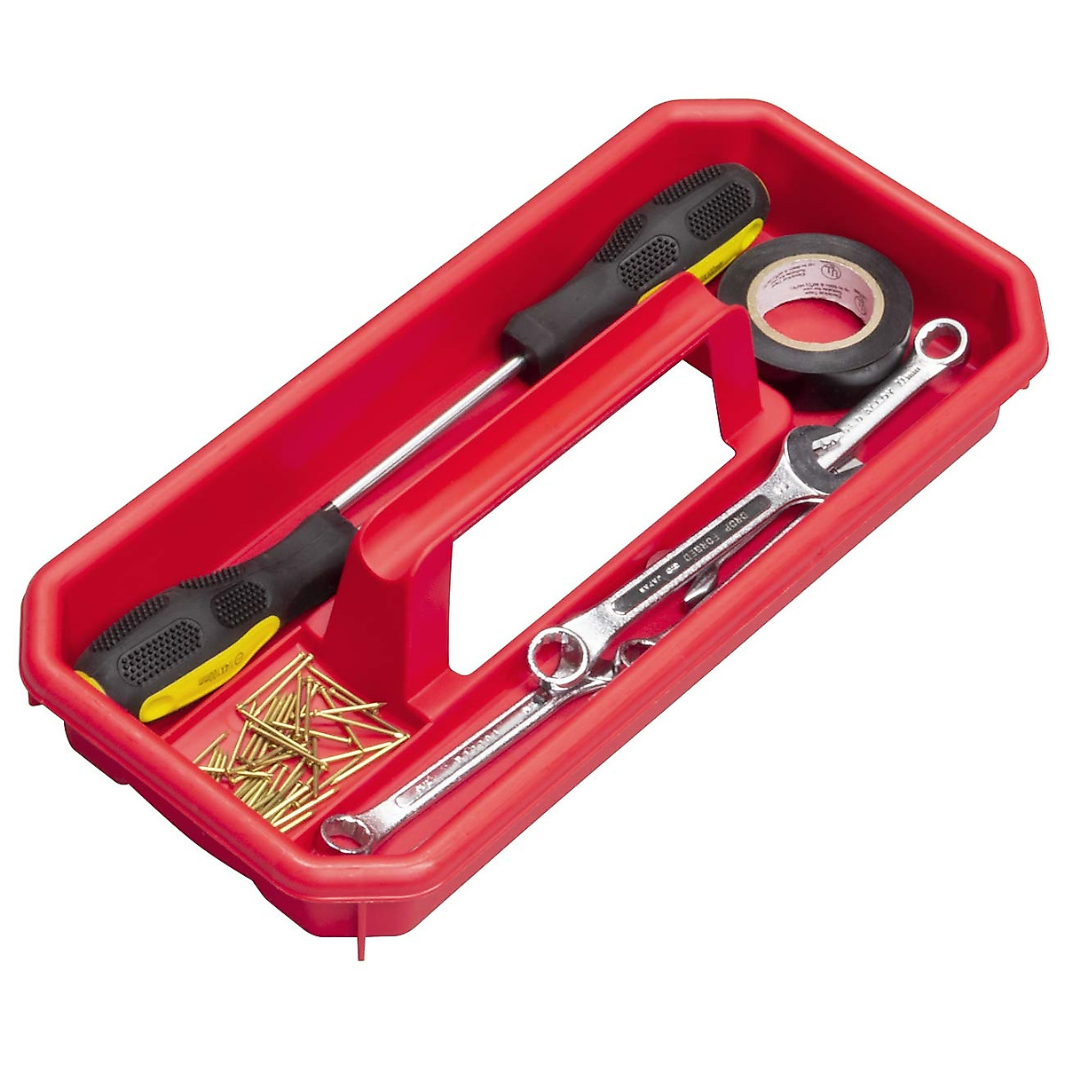 Akro-Mils 09514 ProBox 14-Inch Plastic Toolbox for Tools, Hobby or Craft Storage Toolbox with Removable Tray, 14-Inch x 8-Inch x 8-Inch, Red