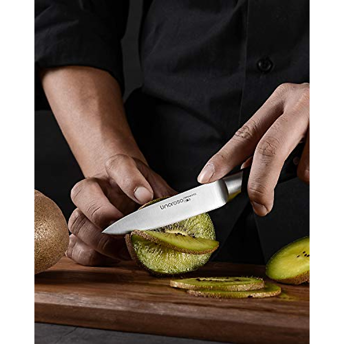 linoroso Paring Knife 3.5 inch Small Kitchen Knife with Elegant Gift Box, Sharp Forged German Carbon Stainless Steel Fruit Knife, Full Tang, Ergonomic Handle-Classic Series