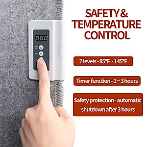 MAXCOM Portable Electric Space Heater with Timer, Extra Warmth for Legs, Ankles, Feet - Foldable & Portable & Quiet-heating - for Office/Under Desk/Home/Kitchen Use