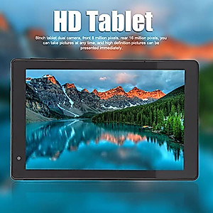 HD 8inch Tablet,Kids Tablet Tablet PC, 4GB 64GB RAM WiFi Tablet,Dual SIM Dual Standby Tablet,8000mAh Battery,1920x1080 Dual Camera Tablet (Black)