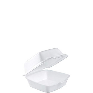 Dart 50HT1 5 in Med Sandwich Foam Hinged Container (Case of 500)