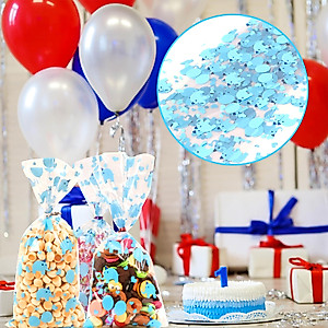 COQOFA 100 Pcs 5"X11" Gift Wrap Cello Cellophane Treat Bags Party Favor bags Clear Candy Cookie Bags Plastic Poly Goodie Storage Bags with Twist Ties for Baby Shower, Birthday, Wedding ,Party