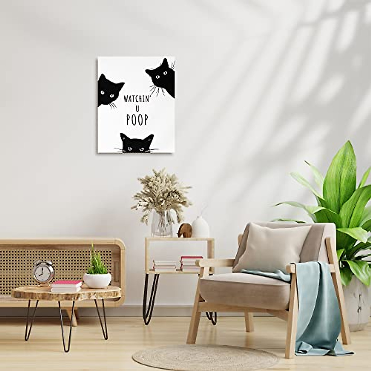 XUOUPIUE Bathroom Wall Art, Bathroom Poster, Watching U Poop Decor, Bathroom Quote Sign, Bathroom Decor Wall Art, Toilet Wall Art, Guest Bathroom Decor (A08)