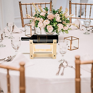 Yardwe Wooden Wine Bottle Rack countertops for Kitchen Counter Tops for Kitchens Wine Storage Holder Wine Bottle Holder Stand Small Display Stand Corner Cabinet Wine Storage Shelf