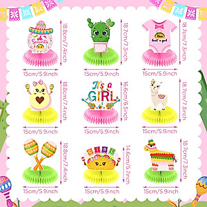 Taco Bout A Baby Decorations for Girl, Taco Baby Shower Honeycomb Centerpiece Mexican Baby Shower Decorations Taco About a Baby Shower Decorations Taco Baby Shower Centerpieces for Girls Party Decor