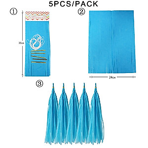 35Pcs Rainbow Tassel Garland Tissue Paper Tassel Banner Decoration for Wedding, Baby Shower,Birthday, Group Activities and Games