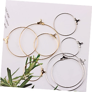 VILLCASE 3sets Long Lasting Copper Ear Clips DIY Earring Hooks for Women Girls Silver Handmade Jewelry 20pcs*3