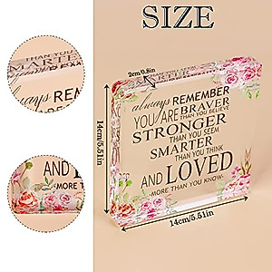 AerWo Inspirational Gifts for Her Him, Motivational Quotes Desk Decor Gifts for Birthday & Graduation, Positive Plaque for Home Office
