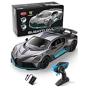MIEBELY Bugatti Divo Remote Control Car, Rechargeable High Speed Toy Car 12km/h Officially Authorized Model Car 2.4Ghz Vehicle Racing Hobby Rc Car Children, Adults with LED Lights Birthday Gift