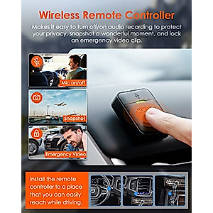 Vantrue E2 Dash Cam Front and Rear with Voice Control, 2.7K + 2.7K Dual Dash Camera for Cars, WiFi, GPS, STARVIS Night Vision, Buffered Parking Mode, G-Sensor, 2.45" IPS, 160°, WDR, Support 512GB