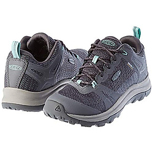 KEEN Women's Terradora 2 Waterproof Low Height Hiking Shoes, Steel Grey/Ocean Wave, 8.5