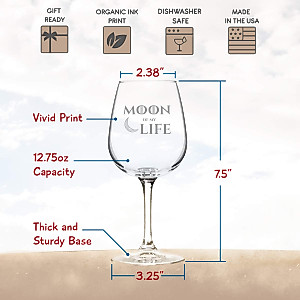Moon of My Life My Sun and Stars Wine and Beer Glass Set for GOT Fan Couples- 12.75 oz Wine Glass & 16 oz Beer Pint Glass- Present for Mom and Dad- Inspired by GOT- Husband Wife Gift