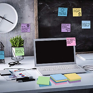 MyLifeUNIT Sticky Notes 3x3, Bulk Pack 54 Note Pads 5400 Sheets for Daily Reminder, Self-Stick Notes with 6 Assorted Colors