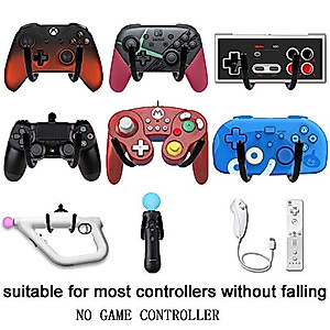 YYST Universal Game Controller Organizer Wall Rack Wall Mount Wall Clip Wall Hanger for Xbox One PS4 Switch Pro Game controller 4/PK - NO GAME CONTROLLER - No Falling