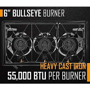 Concord Triple Burner Outdoor Propane Stove Cooker w/Regulator, 3 Burner Stove Brewing Supply