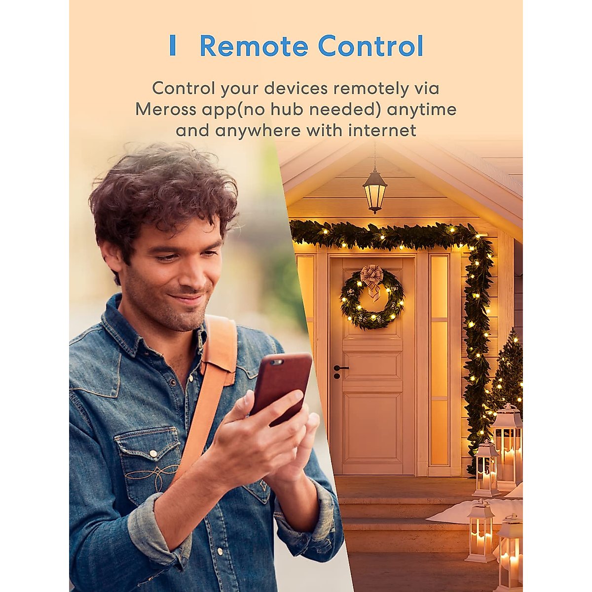 meross Smart Outdoor Plug, Waterproof WiFi Outdoor Outlet, Compatible with Apple HomeKit, Amazon Alexa, Google Assistant and SmartThings, Remote Control, Timer, FCC and ETL Certified