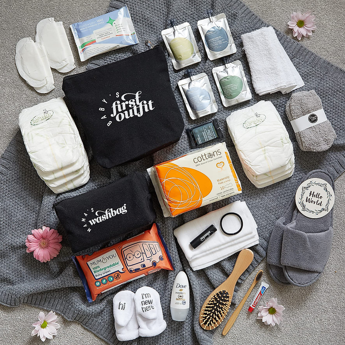 BirthBag® - Pre Packed Maternity Labor and Delivery Hospital Birth Bag Gift Set for New Mom and Baby (Large Tote)