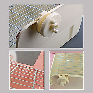 Rabbit Litter Box, Corner Litter Bedding Box, Pet Toilet for Small Animals, Rabbit, Guinea Pig, Chinchilla, Ferret, Galesaur, 11.02 Inches (Pink)