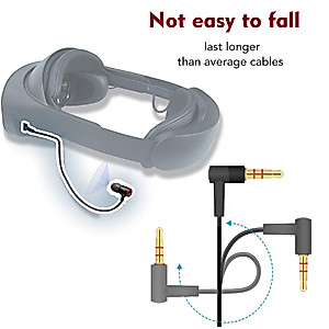 Yshein VR Dual Headphone for Meta Quest Pro, VR Gaming Earphones for Meta Quest Pro in-Ear Short-Cord with Silicone Earbuds Caps (24cm,Black)